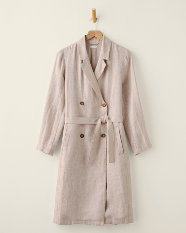 Meridian Linen Trench Coat - Garnet Hill